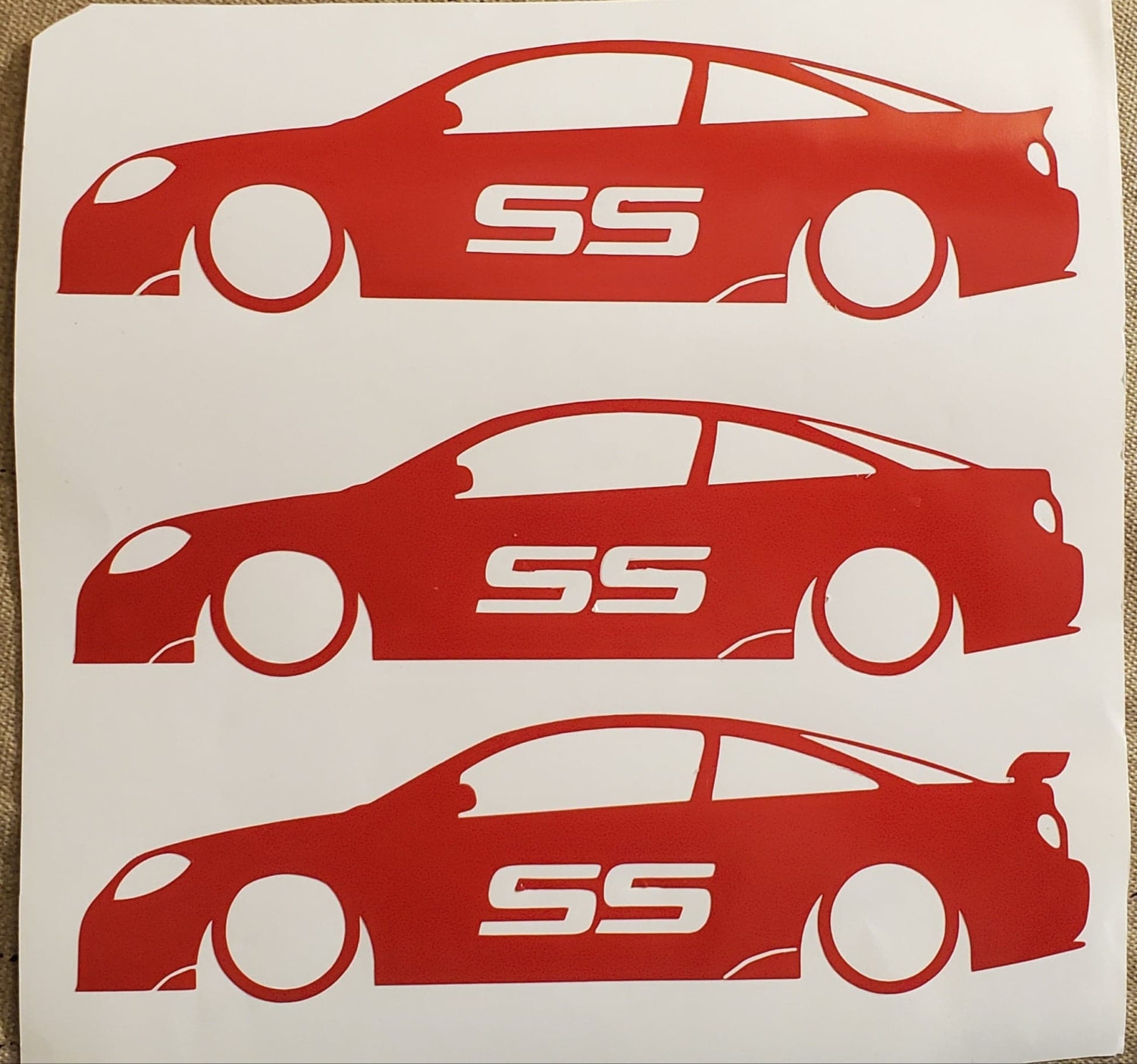 Cobalt SS Coupe Stickers - Velocity Aerowerks