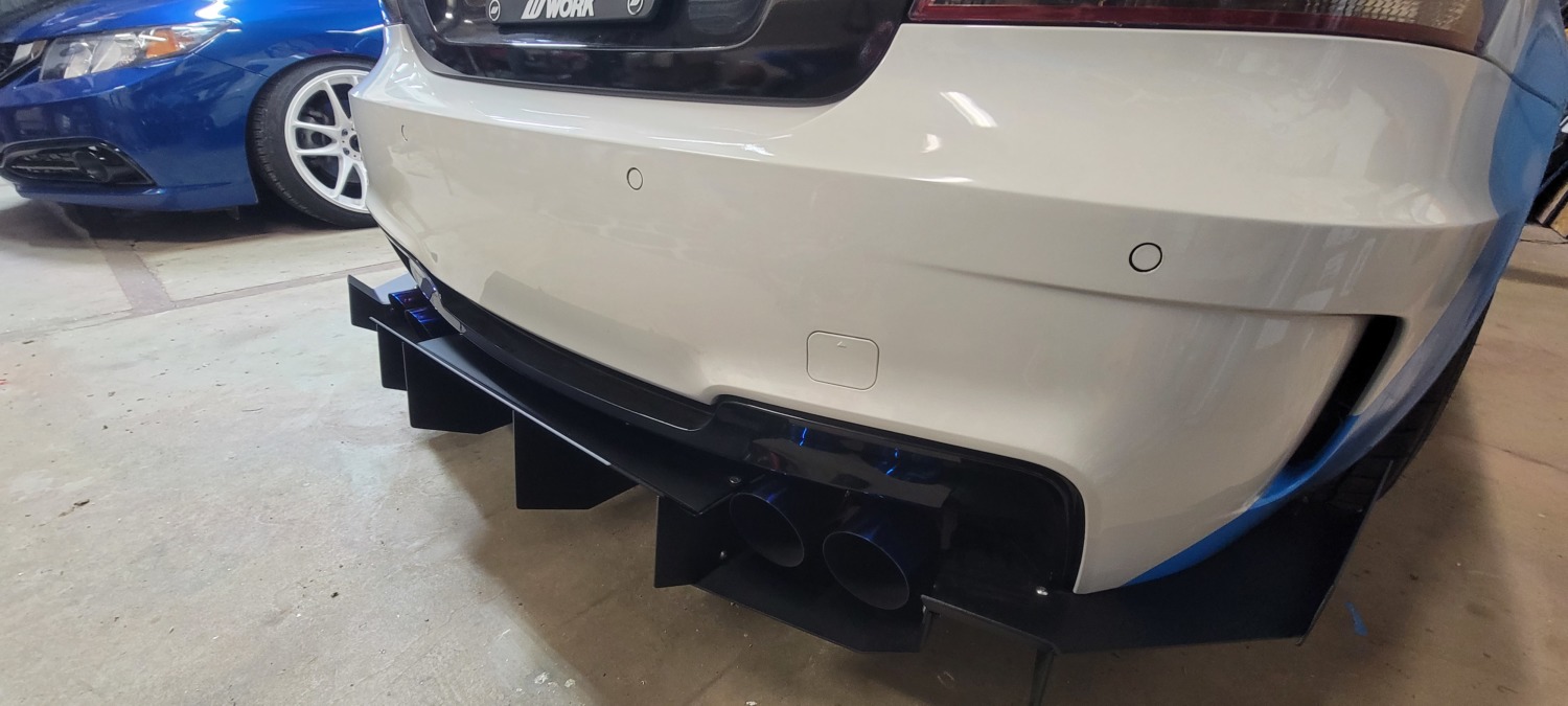 BMW 135i Rear Diffuser - Velocity Aerowerks