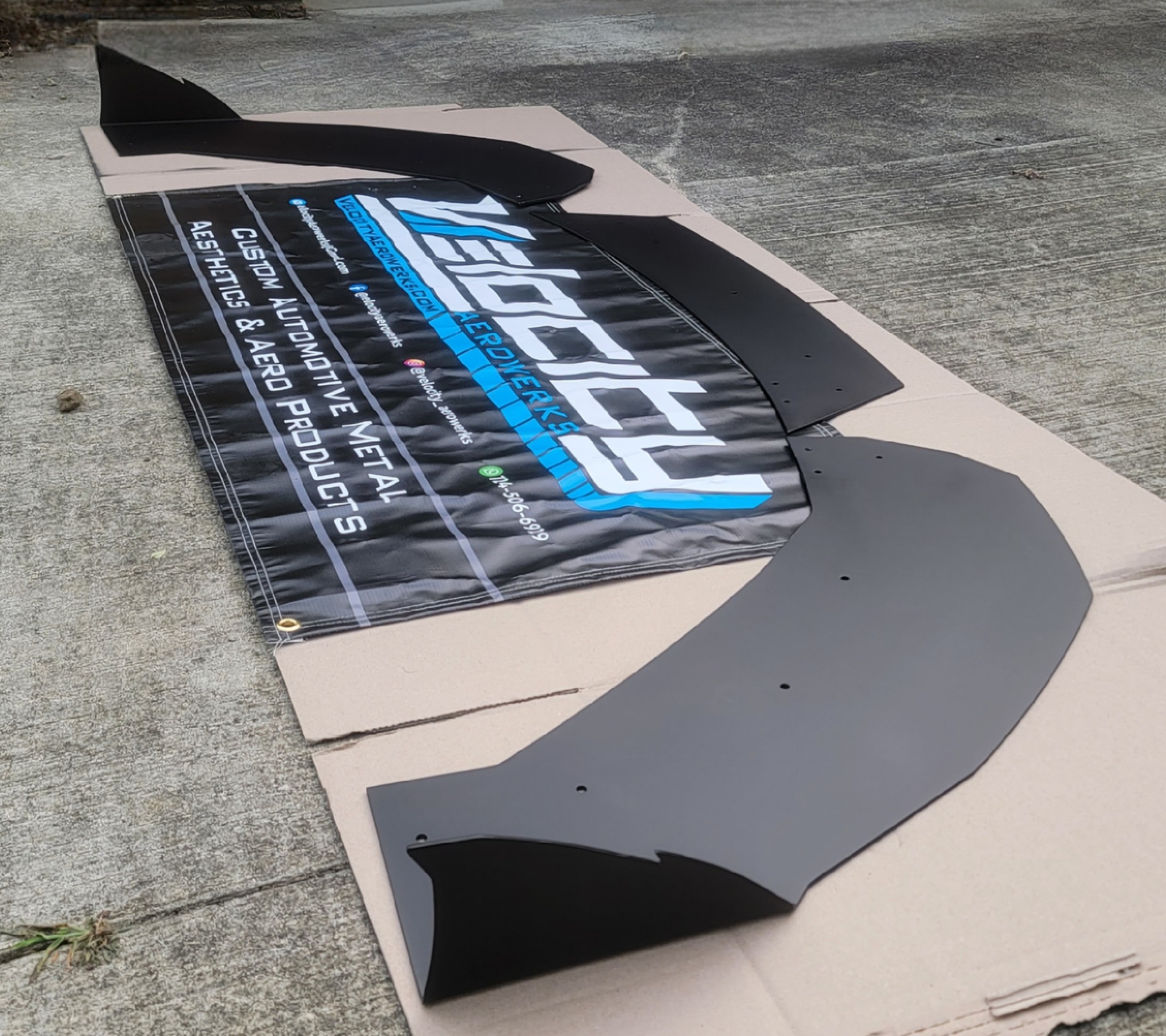 3 Piece Aggressive Front Splitter - Velocity Aerowerks
